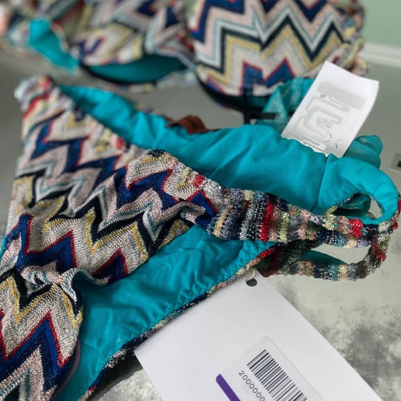 Missoni | Swim | Missoni Mare Woman Mare Crochetknit Bikini Light Bluegeensilver Size 42 | Poshmark